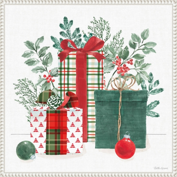 Classic Christmas Gifts Framed Canvas Art Print | Kirklands Home