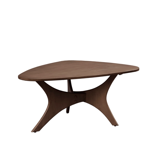 Walnut Triangle Modern Coffee Table | Kirklands Home