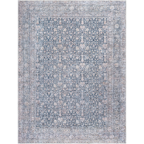 Blue Boho Lorelai Washable Area Rug, 5x7 | Kirklands Home