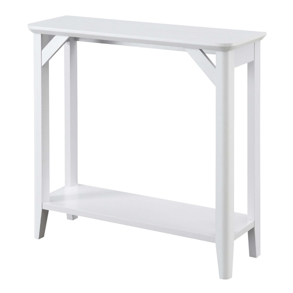 White Tapered Legs Rustic Console Table | Kirklands Home