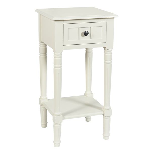 White Wood Square Hampton Accent Table | Kirklands Home