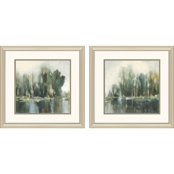 Textured Treeline Framed Art Prints, Set of 2 | Kirklands Home