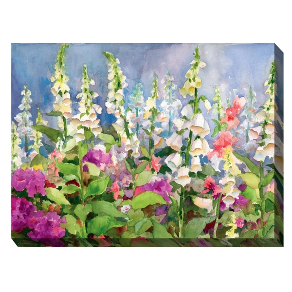 Foxgloves Outdoor Canvas Art Print | Kirklands Home