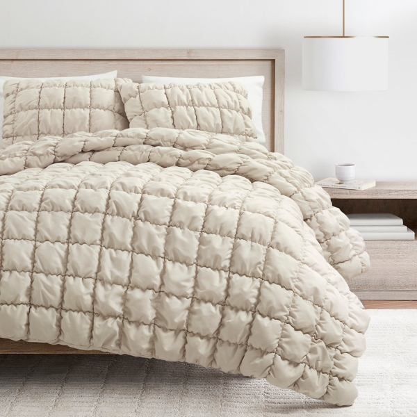 Neutral Puff 3-pc. Full/Queen Comforter Set | Kirklands Home