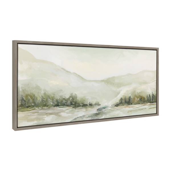 Winter Mountain Landscape Framed Canvas Art Print | Kirklands Home