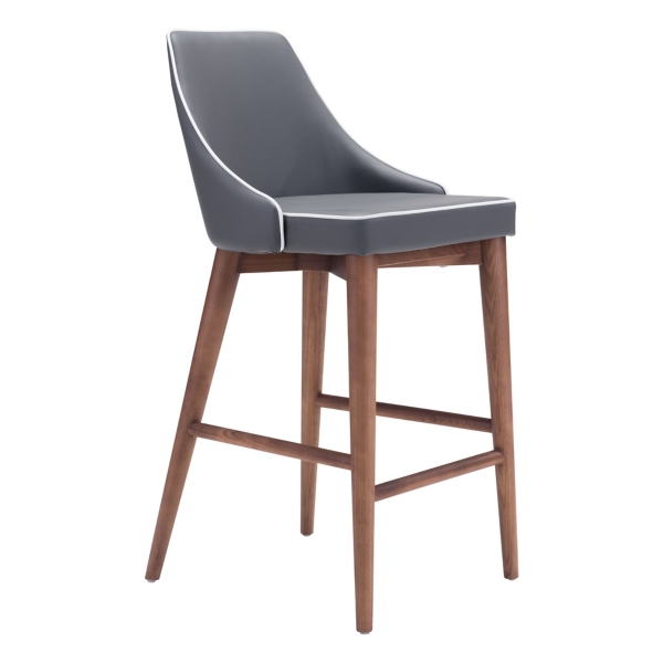 Gray Faux Leather Moore Counter Stool | Kirklands Home