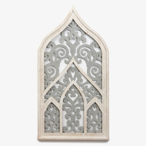 White And Gray Carved Arch Wall Plaque Kirklands Home