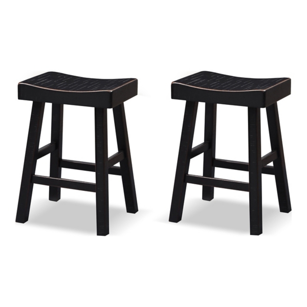 Black Backless Cooper Counter Stools, Set of 2 | Kirklands Home