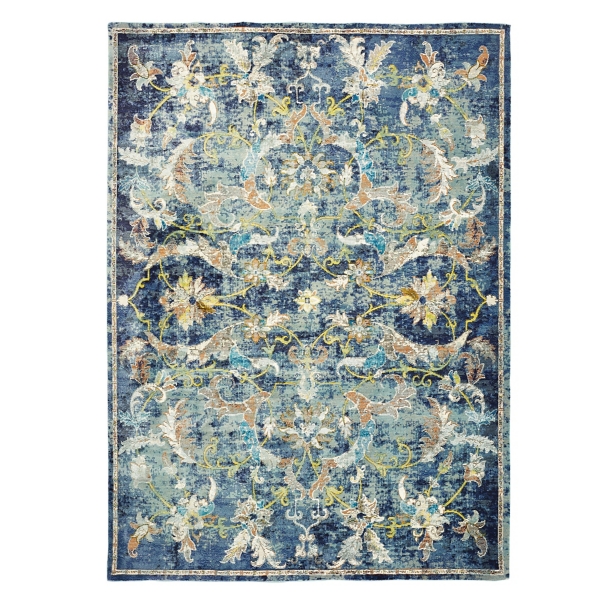 Navy Faded Floral Area Rug, 4x6 | Kirklands Home