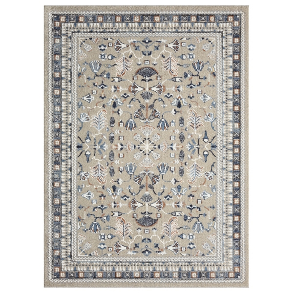 Vista Blue Beige Area Rug, 7x9 | Kirklands Home