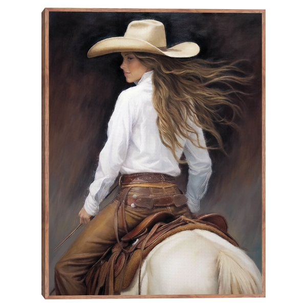 Cowgirl Framed Canvas Art Print | Kirklands Home