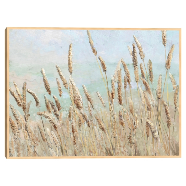 Wild Beach Reeds Framed Canvas Art Print | Kirklands Home