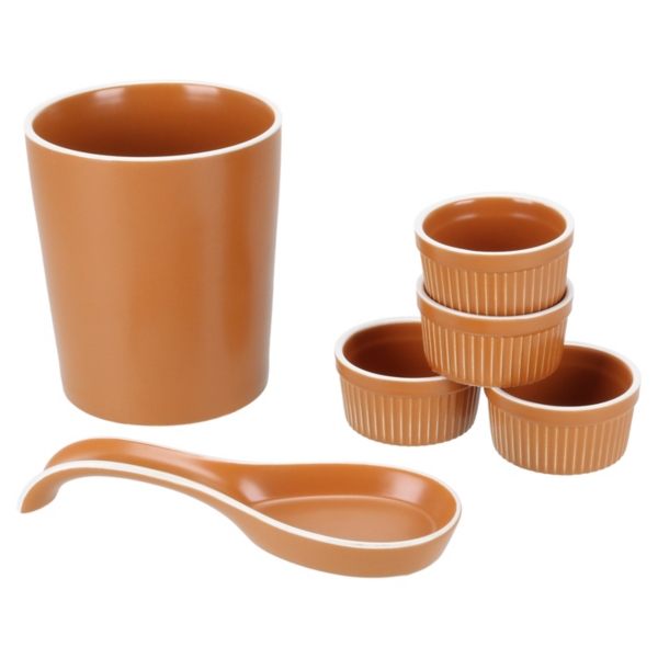 Tempo Terracotta 6-pc. Countertop Accessory Set | Kirklands Home