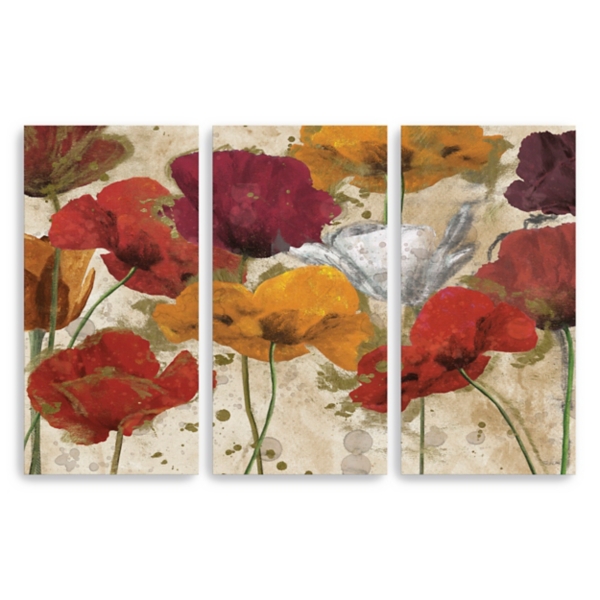 Happy Flowers Canvas Art Prints, Set of 3 | Kirklands Home