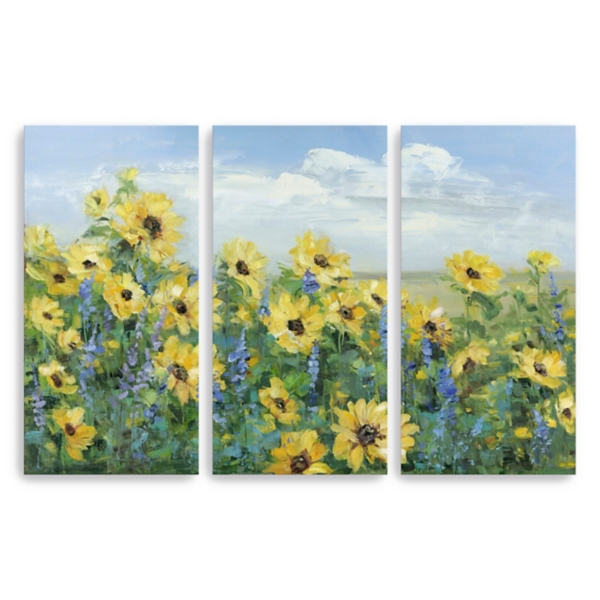 Sunflowers Forever Canvas Art Prints, Set of 3 | Kirklands Home