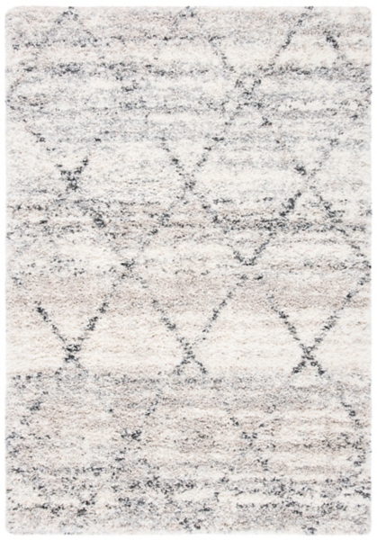 Gray and Ivory Fontana Shag Area Rug, 5x7 | Kirklands Home