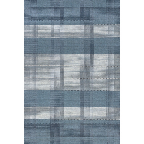 Blue Oregon Plaid Wool Area Rug, 5x8 | Kirklands Home