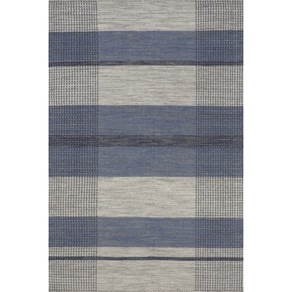 Blue Portland Plaid Wool Area Rug, 9x12 | Kirklands Home