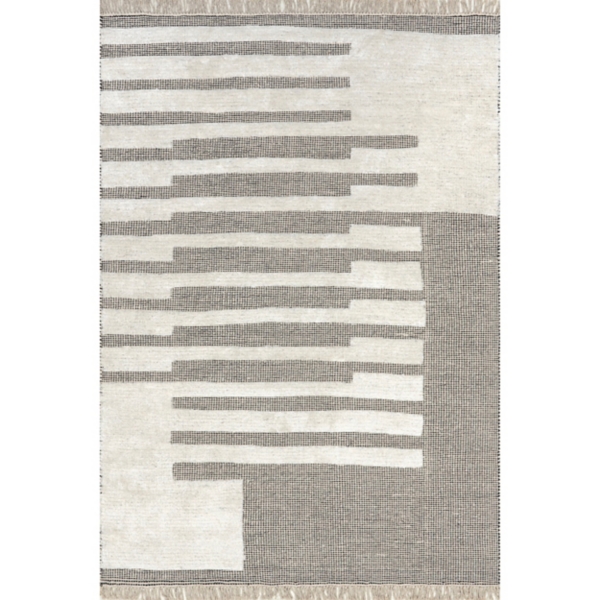 Hyperion Tasseled Cotton and Wool Area Rug, 6x9 | Kirklands Home