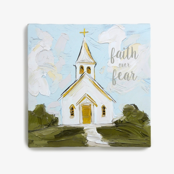 Faith Over Fear Church Canvas Art Print | Kirklands Home