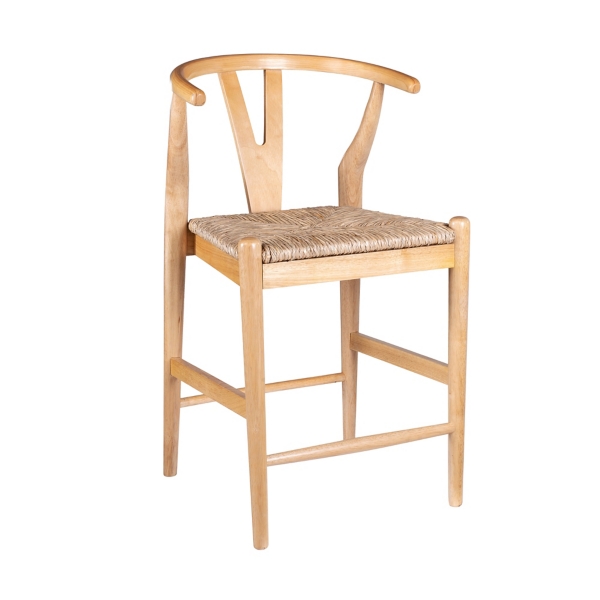 Natural Wood Wishbone Counter Stool | Kirklands Home
