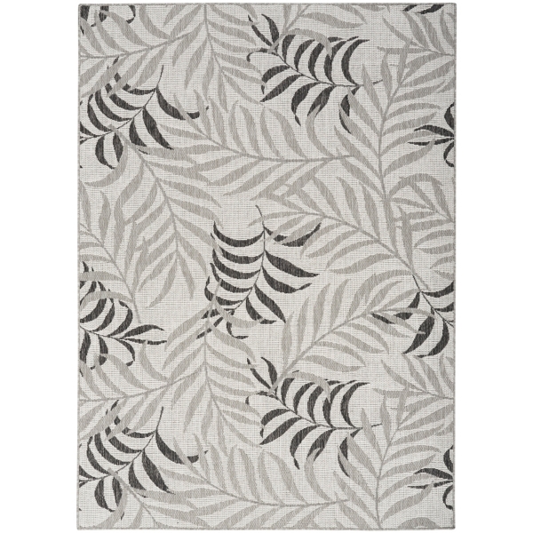 Gray Leaf Garden Oasis Outdoor Rug, 5x7 | Kirklands Home