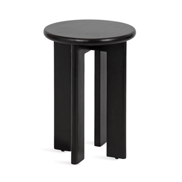 Black Wood Round Seebeck Accent Table | Kirklands Home