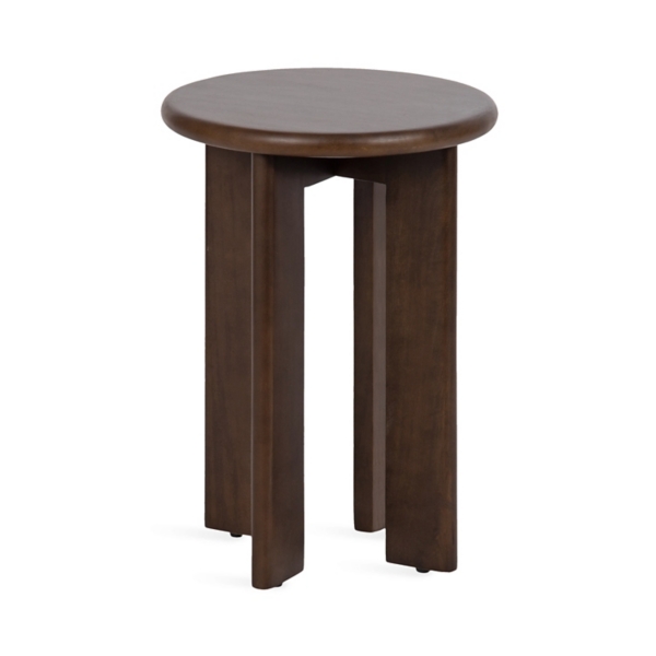 Dark Brown Wood Round Seebeck Accent Table | Kirklands Home