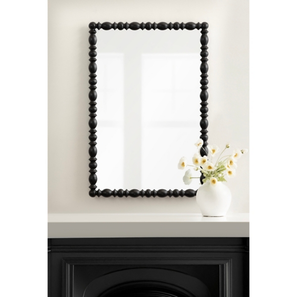Black Turned Wood Frame Wall Mirror | Kirklands Home