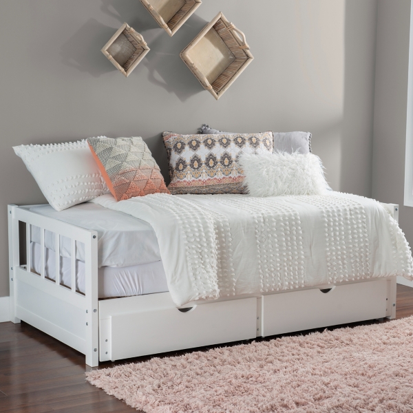 White Hadley Twin Trundle Daybed | Kirklands Home