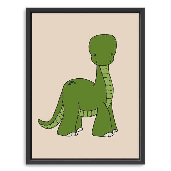 Brontosaurus Kids Framed Canvas Art Print, 26x34 | Kirklands Home