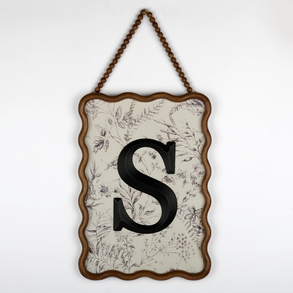 Toile Monogram S Wavy Wall Plaque | Kirklands Home