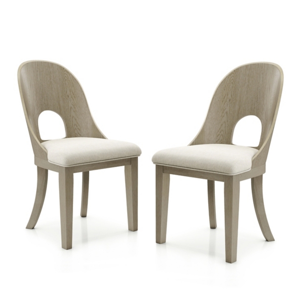 Taupe Oak Modern Dining Chairs, Set of 2 | Kirklands Home