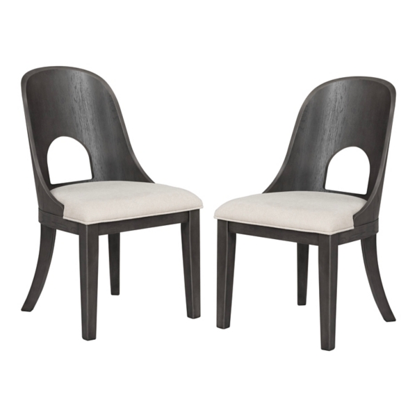Black Oak Modern Dining Chairs, Set of 2 | Kirklands Home