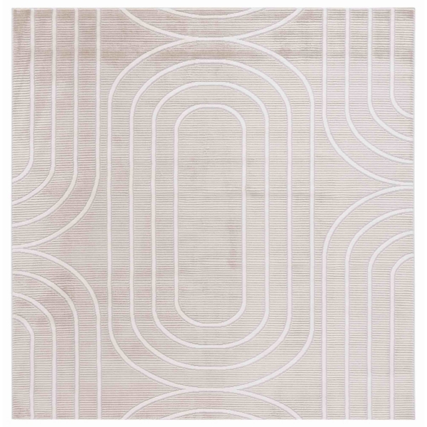 Beige Elselore Contemporary Square Area Rug, 6x6 | Kirklands Home