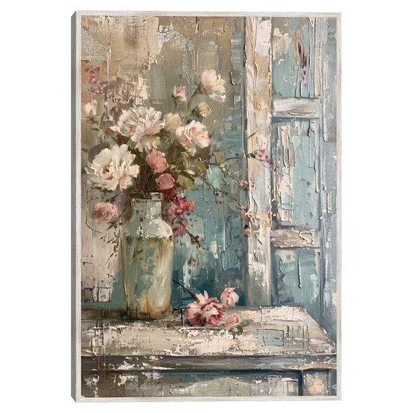 Distressed Bouquet Framed Canvas Art Print | Kirklands Home