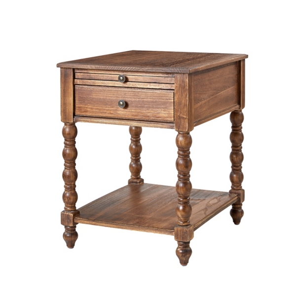 Erica Walnut Wood Spindle End Table | Kirklands Home