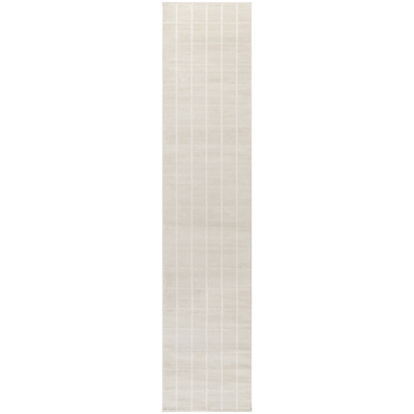 Ivory Serenity Geometric Grid Runner, 2x7 | Kirklands Home