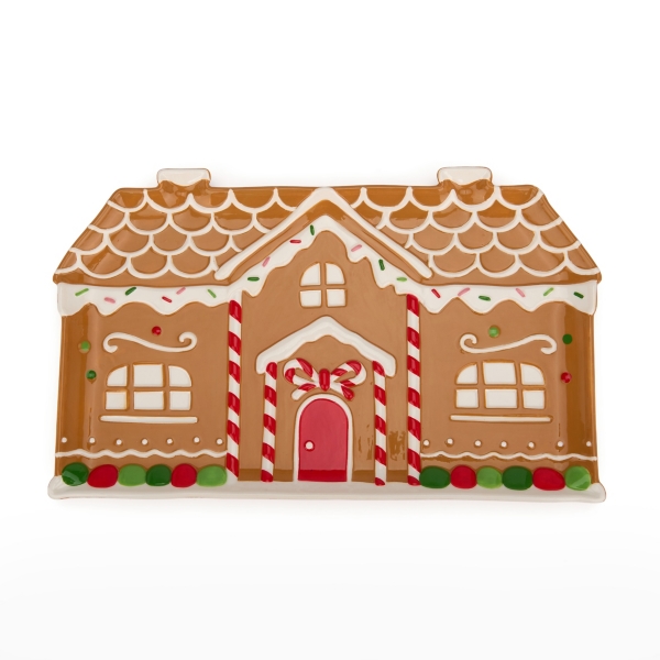 Gingerbread House Bow Serving Platter | Kirklands Home