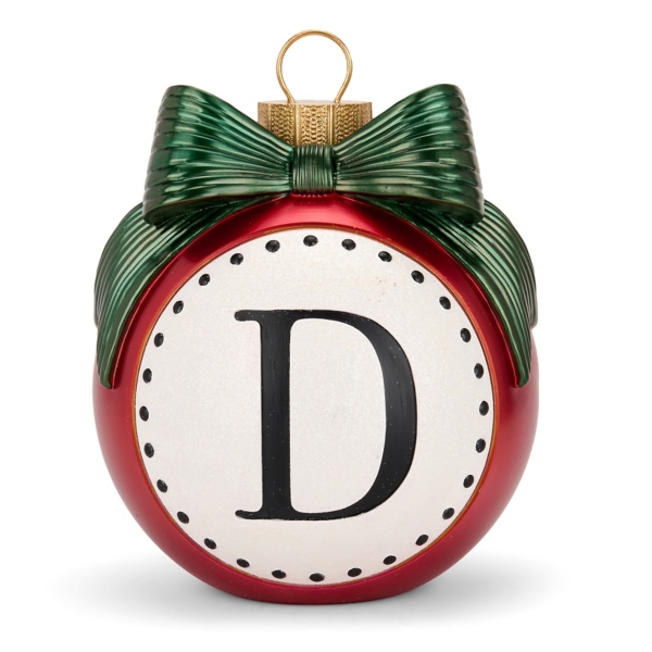 Red & Green Monogram D Christmas Ornament Statue | Kirklands Home