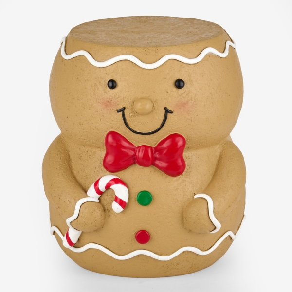 Gingerbread Man Outdoor Stool | Kirklands Home