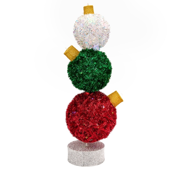 Pre-Lit Rotating Ornament Stack Outdoor Décor | Kirklands Home