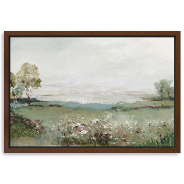 Green Prairie Field Framed Canvas Art Print, 26x18 | Kirklands Home