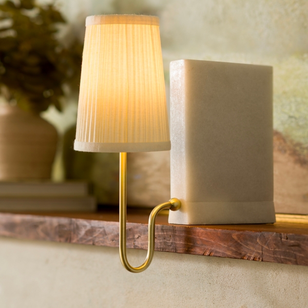 LED Faux Marble Bookshelf Lamp | Kirklands Home