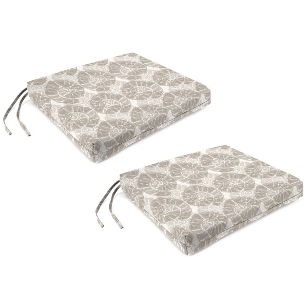 Taupe Conch Shell Outdoor Seat Cushions, Set of 2 | Kirklands Home