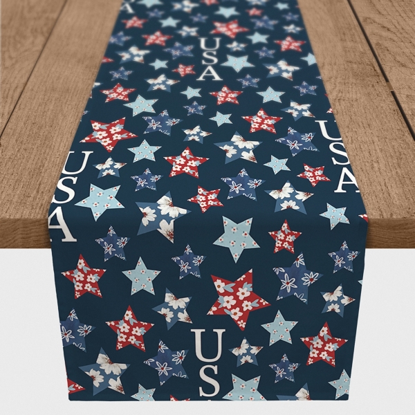 Floral Stars USA Table Runner, 72 in. | Kirklands Home