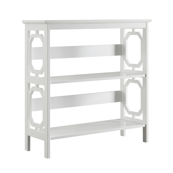 White Geometric 3-Tier Bookcase | Kirklands Home