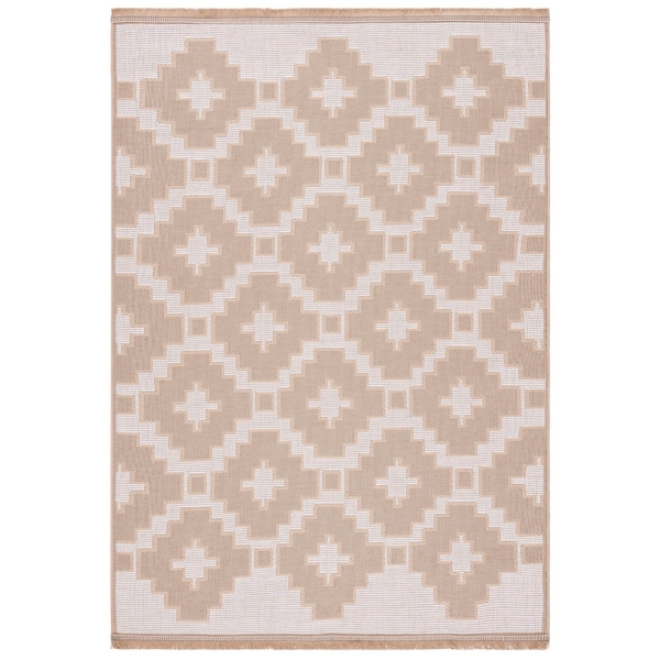 Natural and Ivory Opita Geometric Area Rug, 5x7 | Kirklands Home