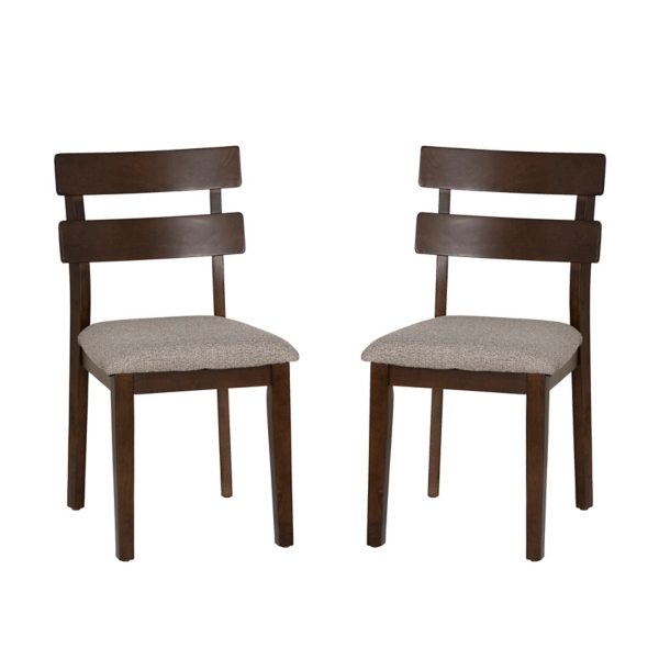Brown Wood Slatted Back Dining Chairs, Set of 2 | Kirklands Home