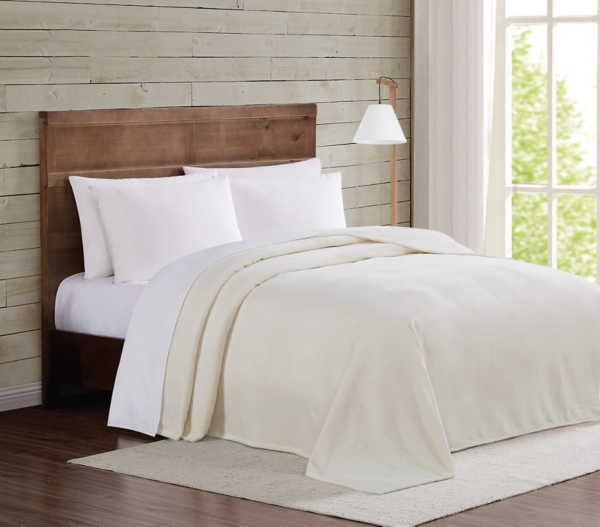 Truly Soft Ivory Velvet Plush Full/Queen Blanket | Kirklands Home